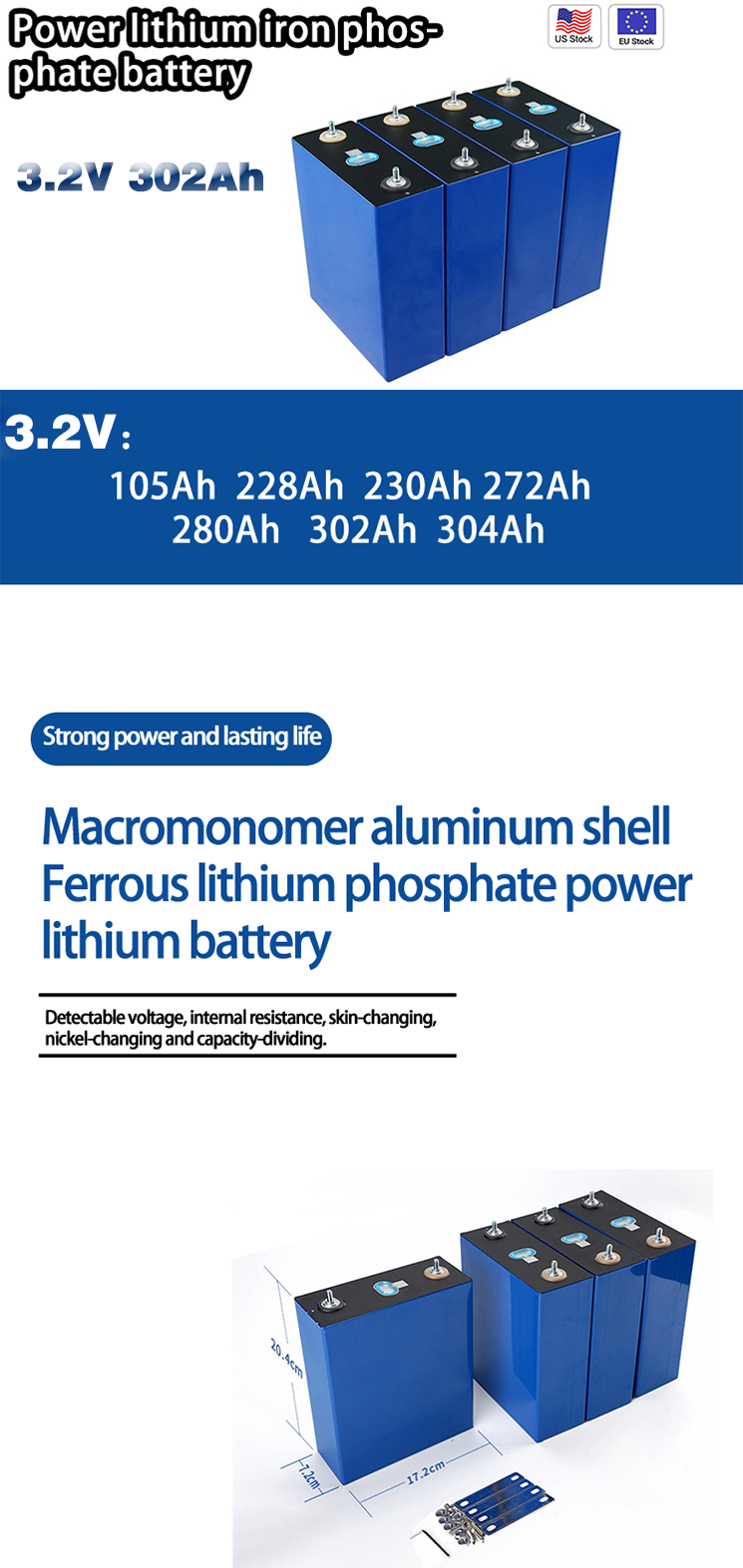 Pin Eu Ddp Giao Hàng 3.2v 280ah Bộ Pin Lifepo4 Lf280k 12v 24v 48v Cho ...