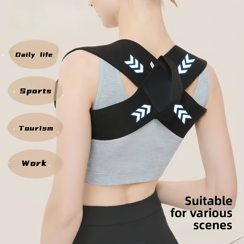 Adjustable Lightweight Portable Fabric Back Correction Belt Health Care ...