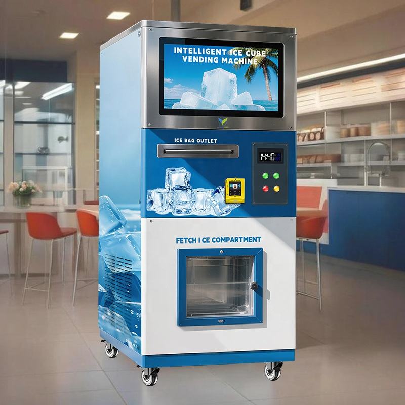Top Brand Commercial Ice Vending Machine Continuous Ice Making Self ...