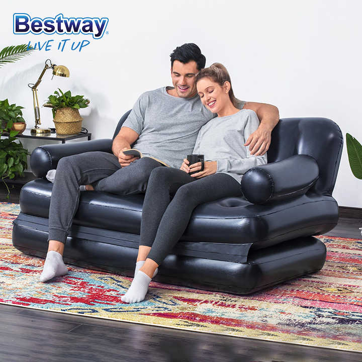 Bestway 75054 Double Person PVC 5-in-1 air Sofa Mat Outdoor Inflatable ...