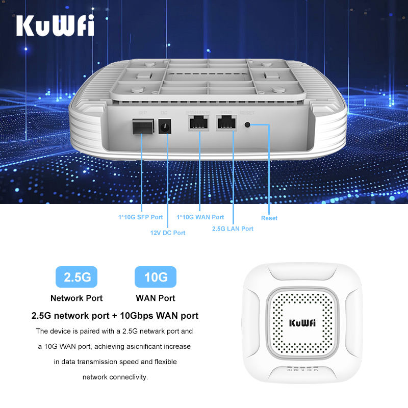 Kuwfi Wifi7 AP - High-Performance Ceiling Wireless Access Point