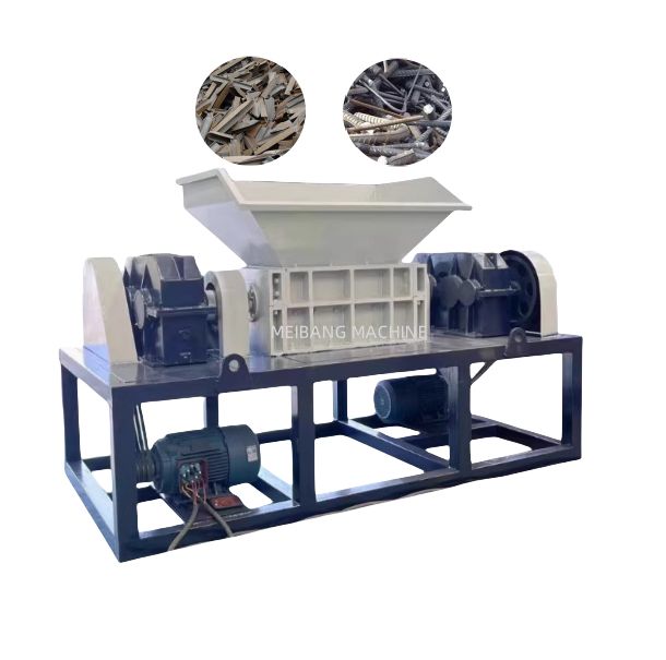 Large Double Axis Metal Shredder Steel bar Crusher Garbage Crusher ...