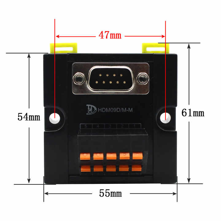 Industrial Connector Wiring Module with Male/Female Heads Din Rail ...