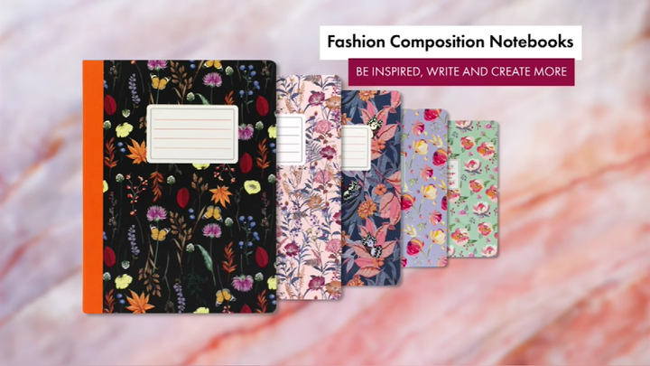 Notebooks Custom Kids Note Book Stationery School Floral Logo Writing ...