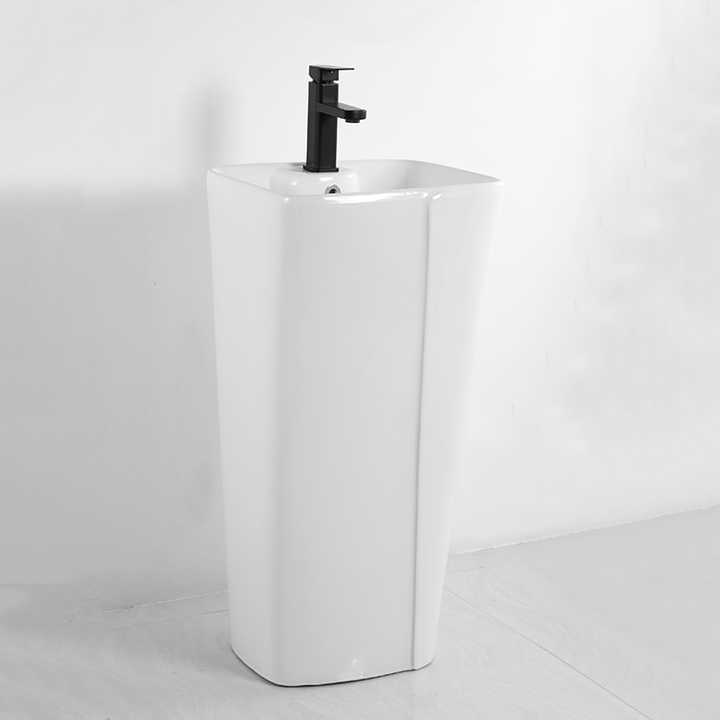 Customized Free Standing Ceramic Hand Wash Basin Pedestal Basin ...