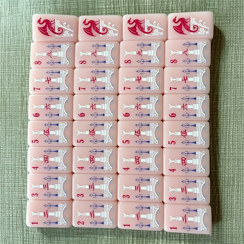 Custom Acrylic Mahjong Tiles Mahjong Tiles American Luxury Pink Single ...