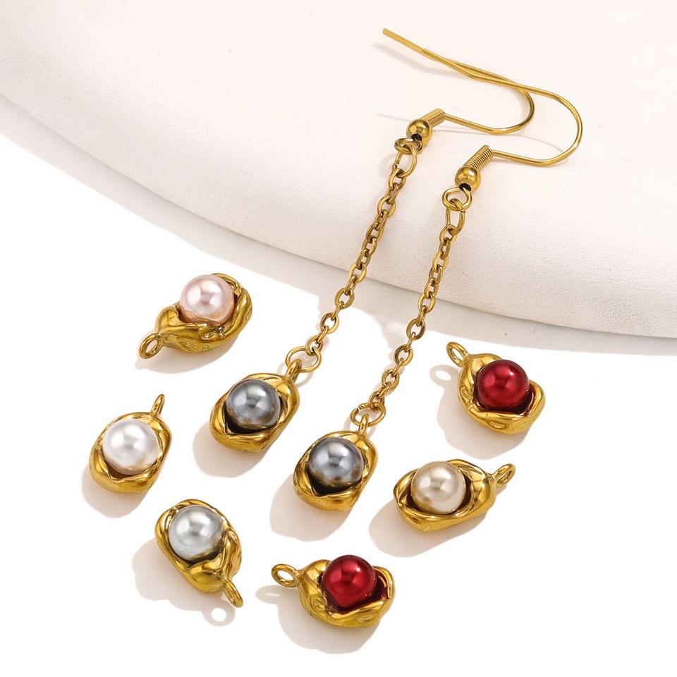 HB379 18K Gold Plated Stainless Steel Irregular Frame Pendant Colorful ...
