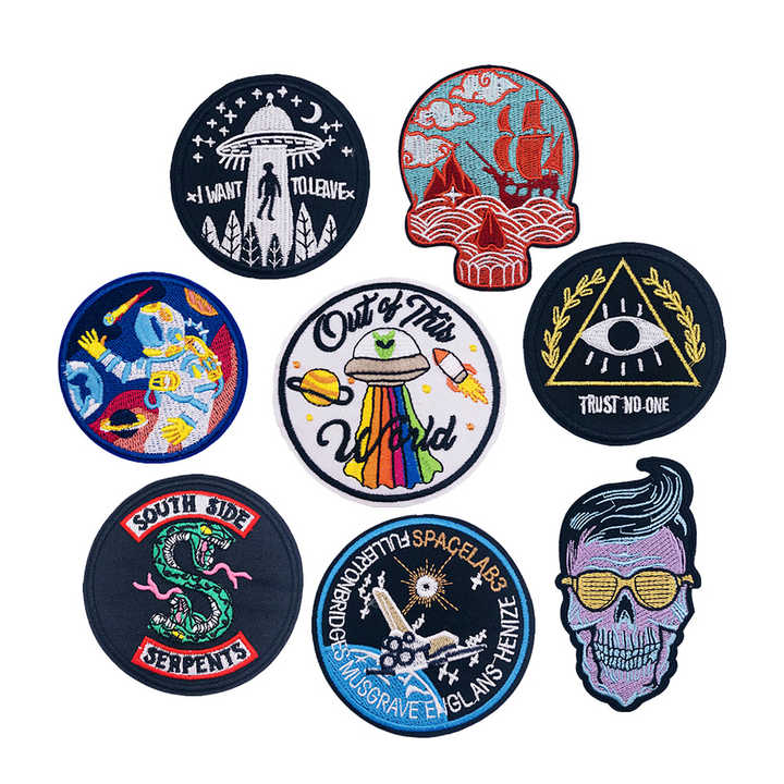 Customized 3D Embroidered Badge Heat Transfer Iron On