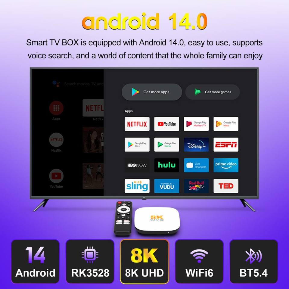 H96 MAX 8K Streaming IPTV STB Smart OTT Set-top Box Premium Google ...