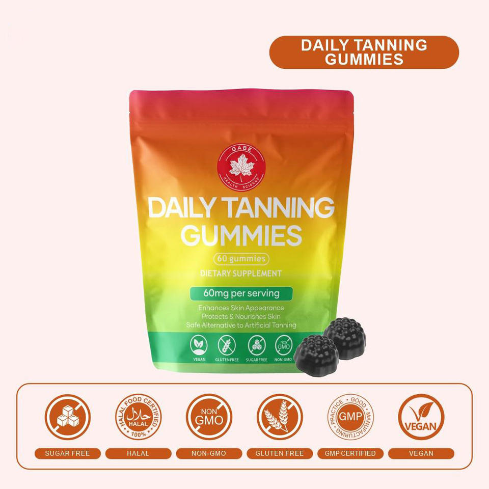 Collagen Vitamin Biotin Tanning Gummy Candy Skin Halal Certified 60 ...