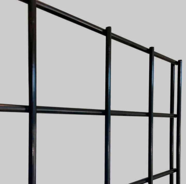 Black Glossy 2x8 Feet Gridwall Panels of Heavy Duty Powder Coated ...
