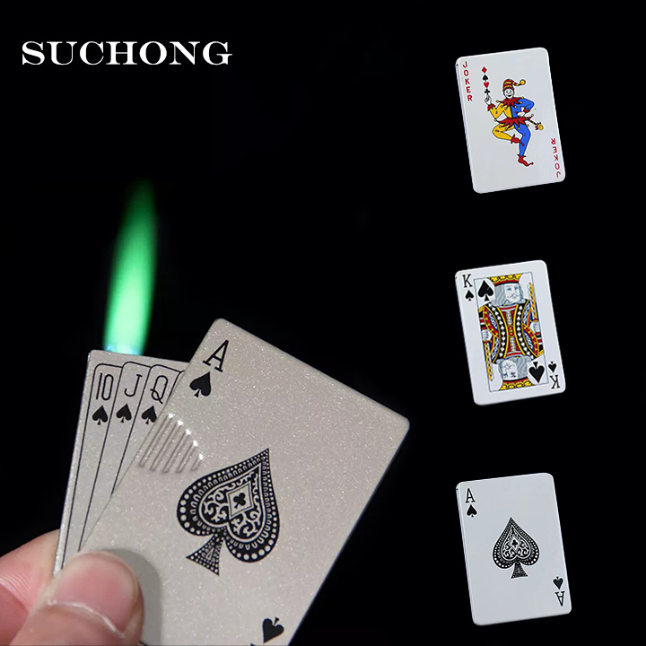 Creative Imported Green Flame Rash Black Ace Uno Playing Poker Card ...