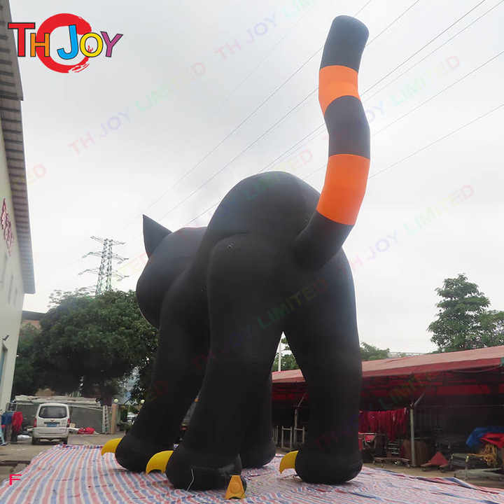 Giant 33ft Tall Animated Inflatable Black Cat With LED Light for ...