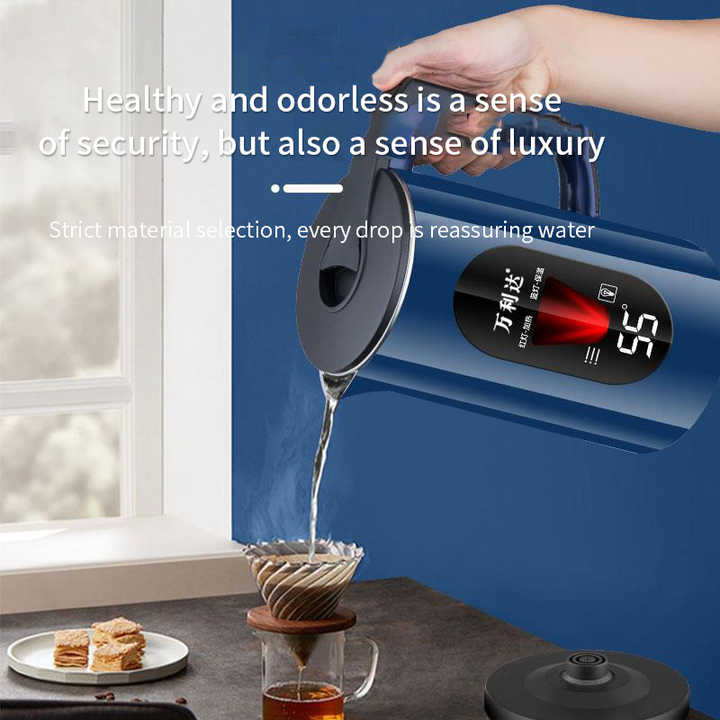 220V Electric Kettle with LED Display - Smart Boiling