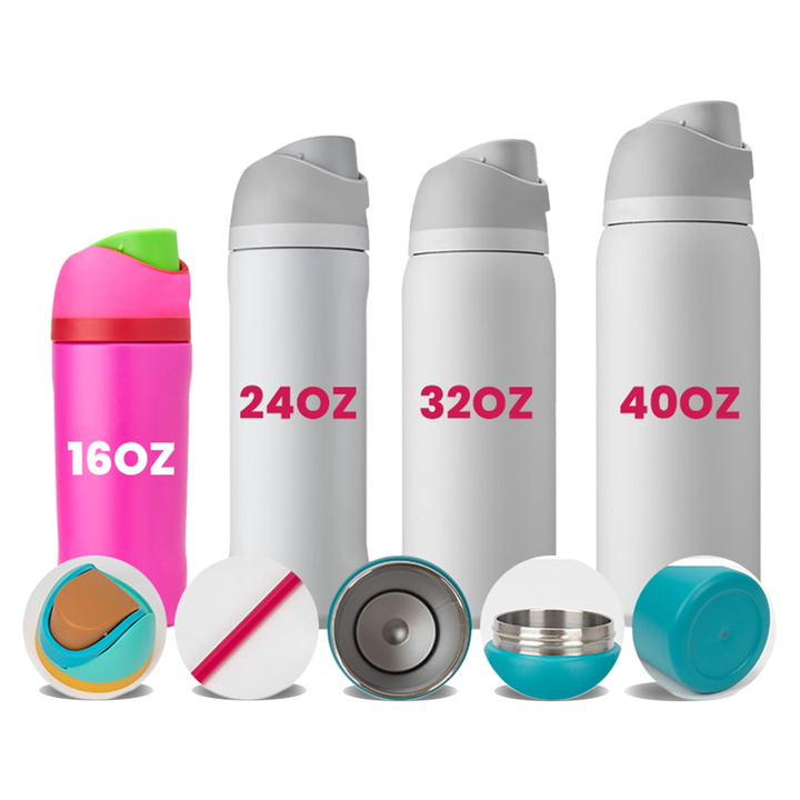 Customized OW Light Purple Water Bottle 24 oz 32 oz Bpa Free Travel Sip ...