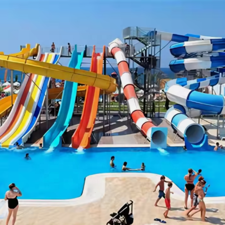 Aqua Play Fiberglass Water Slide Set Swimming Pool Game Design Water ...