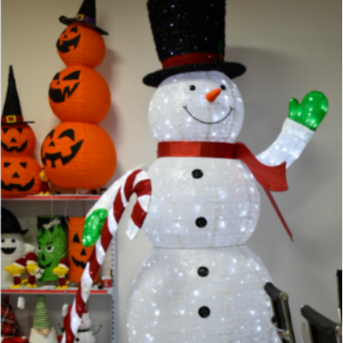 8ft Collapsible Snowman - Perfect Xmas Outdoor Decoration