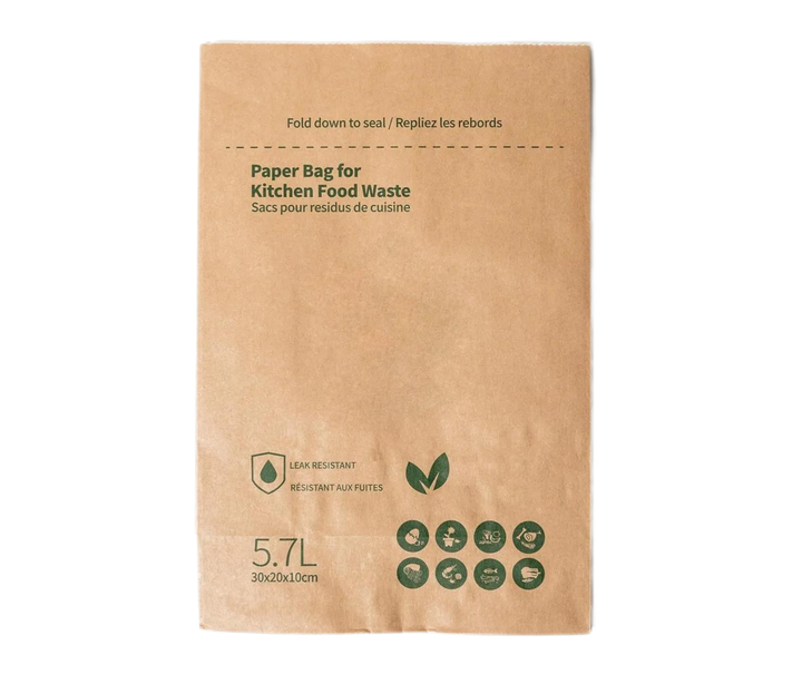 5kg 10kg Biodegradable Compostable Kraft Paper Bag for Kitchen Organic ...