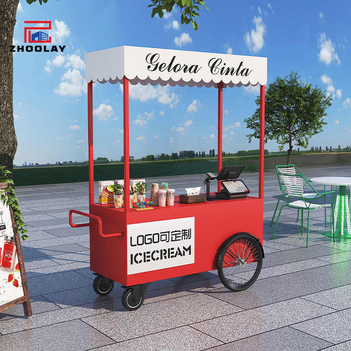 Street Food Stalls Carts Milk Tea Coffee Market Stall Cart Street ...