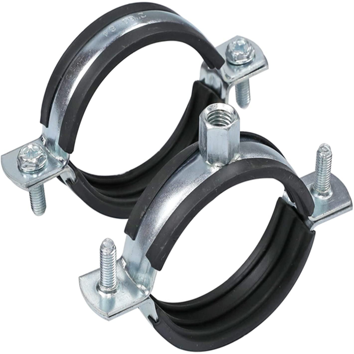Galvanized Steel Quick Split Clamp - Rubber Lined Pipe Support Hanger
