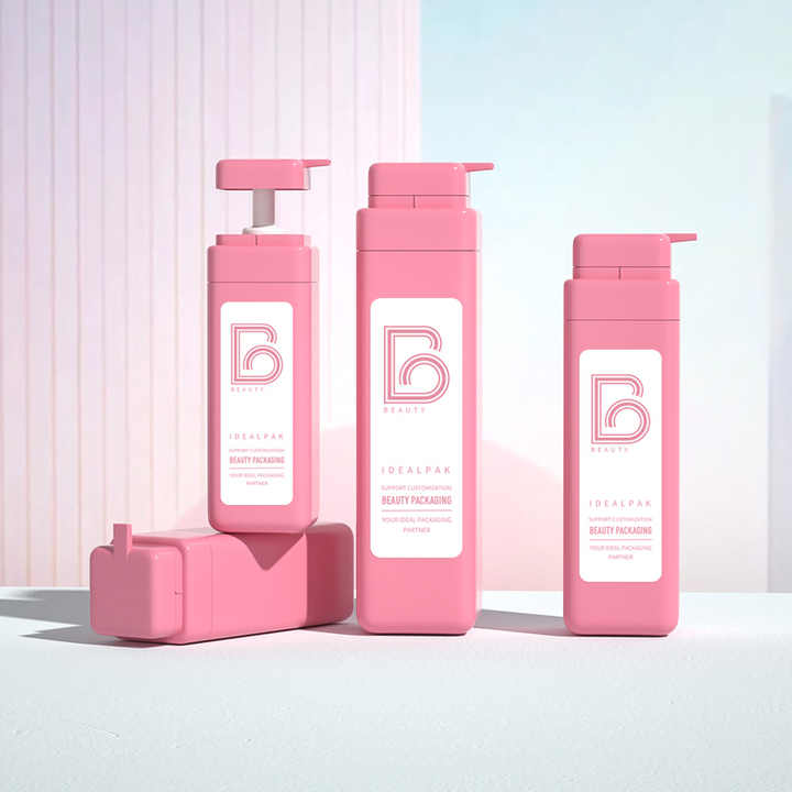 Custom Pink Shampoo Bottle 300ml 500ml 750ml Hdpe Pump Bottle Packaging ...