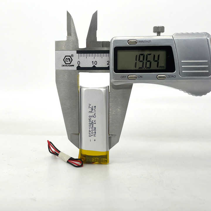 KC UL Certified 3.7v Rechargeable 102050 Battery 1000mah Pouch Cell OEM ...