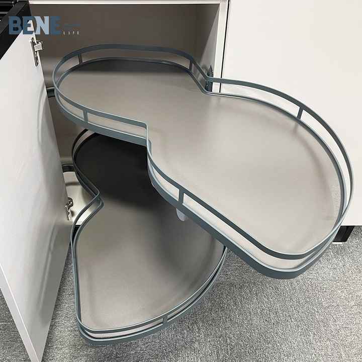 Modern 2-Tier Swing Tray for Kitchen Cabinet Magic Corner Revolving ...