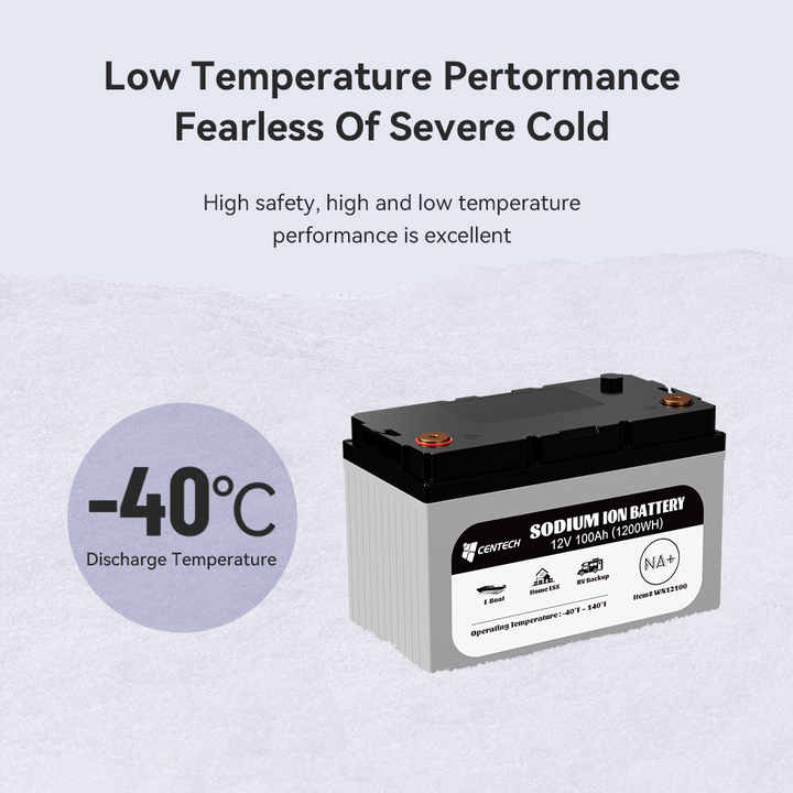 SIB 12V 24V 36V 100Ah 200Ah Sodium-ion Battery -40℃ Discharge for Cold ...