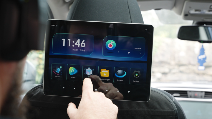 XTRONS 14" IPS Screen Android Car Back Seat Monitor - 4K UHD