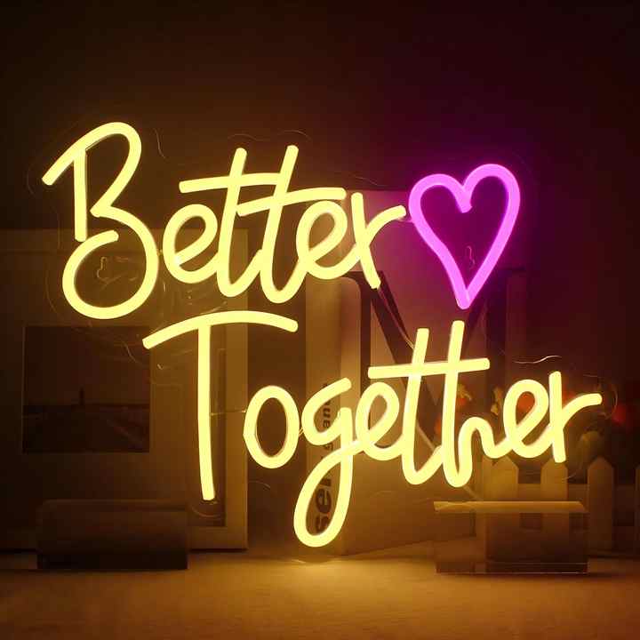 Custom Logo Better Together Acrylic LED Neon Light Sign for Business ...