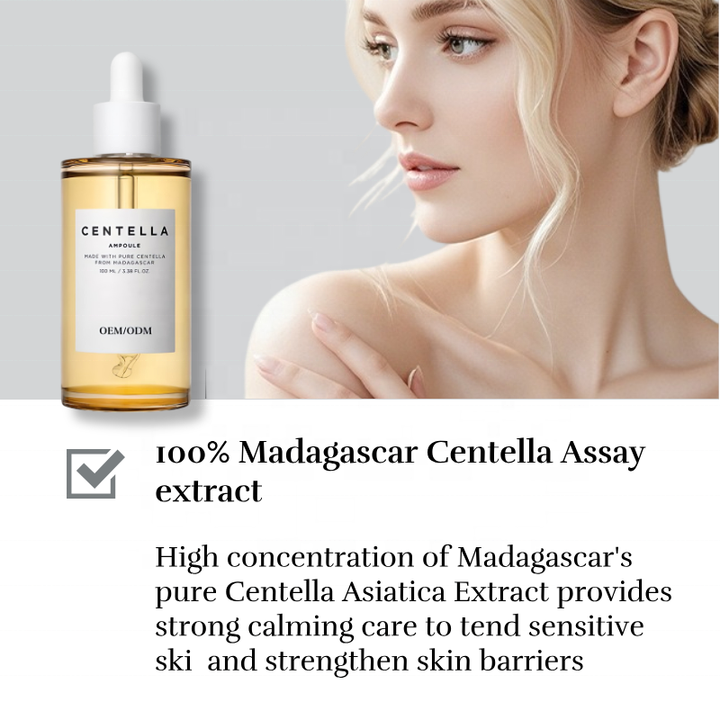 OEM Centella Ampoule Korean Centella Asiatica Serum Private Label Cica Treatment with Soothing ...