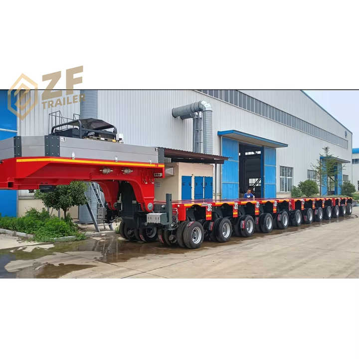 Heavy Duty 100-200 Tons Flatbed Floor Modular Low Bed Trailer