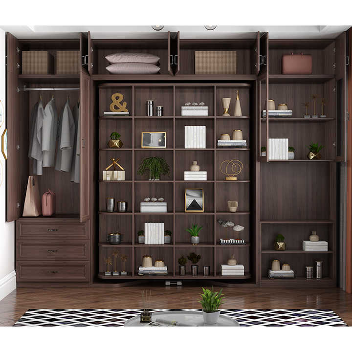 Multifunctional Rotating Hidden Wall Bed - Space-saving