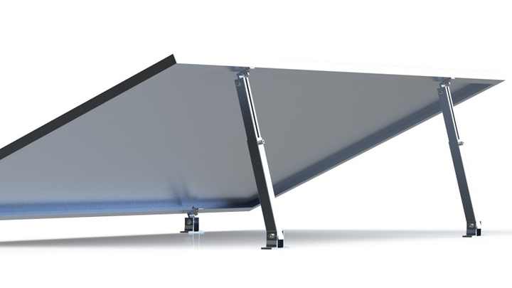 Adjustable Solar Roof Tilt Pv Racking Adjustable Front Rear Leg Mount Flat Roof Solar Panel ...