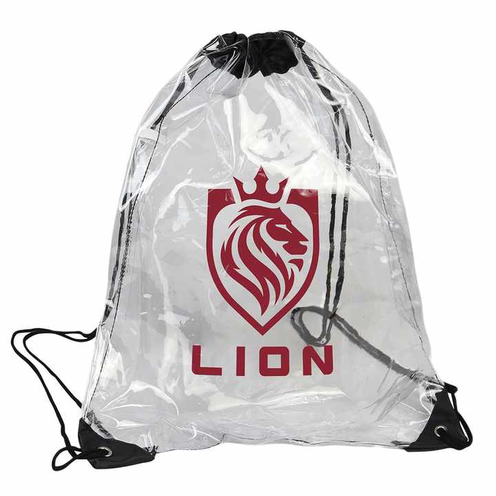 Diamond Clear TPU Drawstring Backpack Polyester Lining Large Waterproof ...
