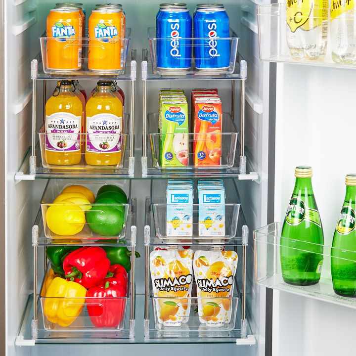 2 Tier Bathroom Storage Organizer with Dividers, Clear Under Sink ...