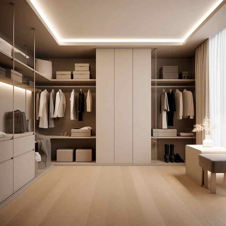 Whole House Customization Modern Cream Walk-in Closet| Alibaba.com