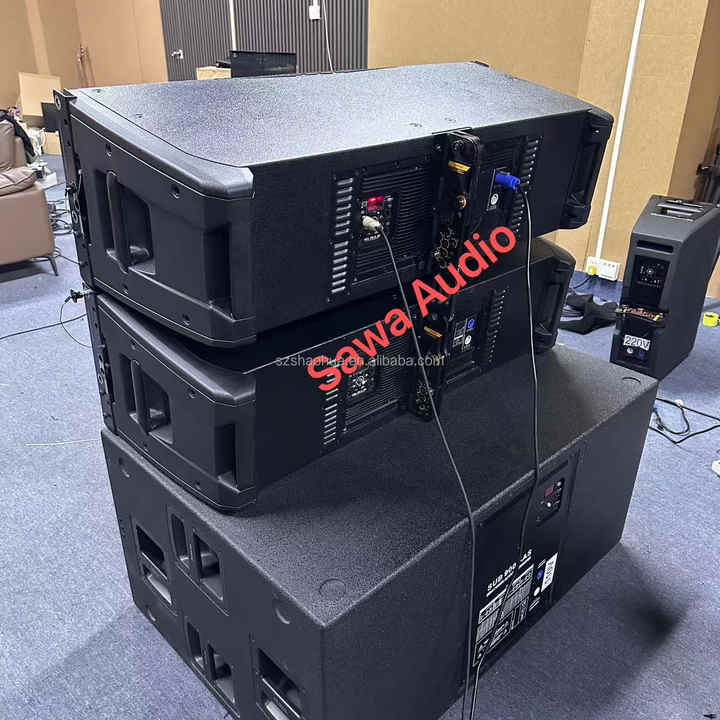 HDL 50-A 4K Dual 12 Inch 3 Way Active Line Array Speaker Big Powered Sound System Professional ...