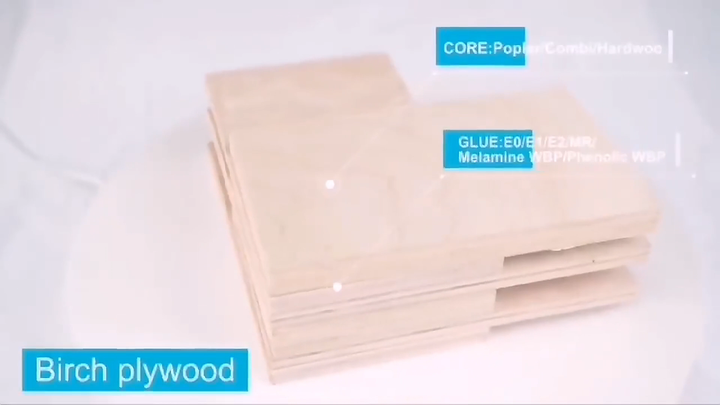 1250x2500mm Birch Plywood - E0 Formaldehyde Emission Standards