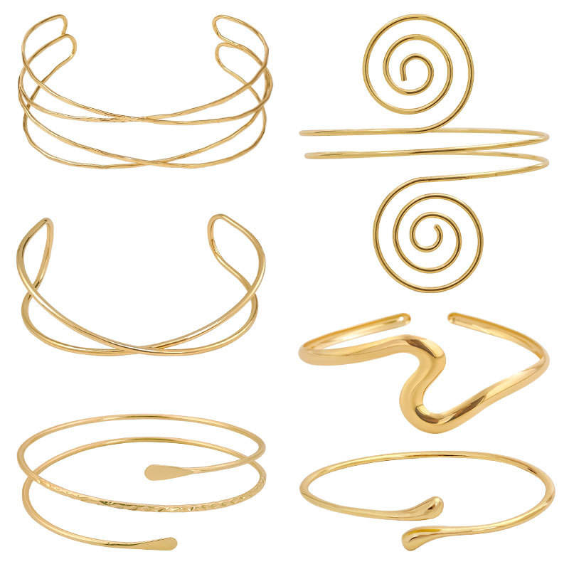 New Simple Small Adjustable Alloy Gold/Silver Women's Multi-layer ...