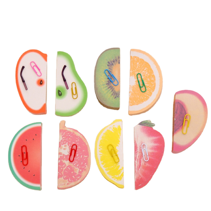 Kawaii Fruits Design Self-Adhesive Sticky Notes Memo Pad and Diary ...
