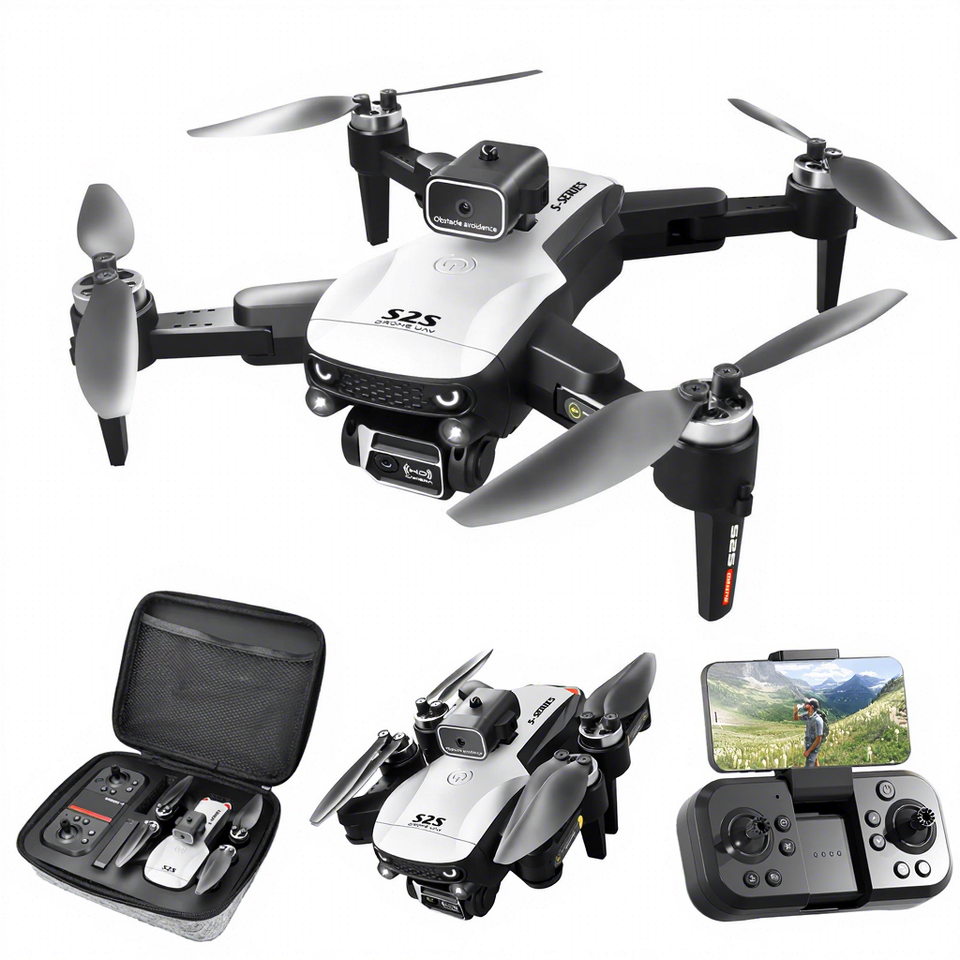 S2S Obstacle Avoidance Electric Dual Lens Small RC Drone Camera 4k ...
