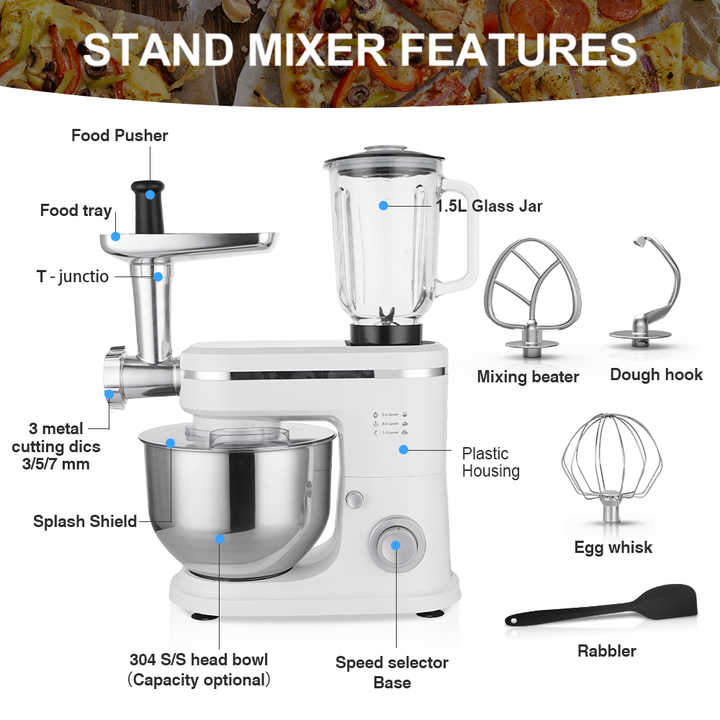 Multi Mixer - Versatile Kitchen Stand Mixer with Blender