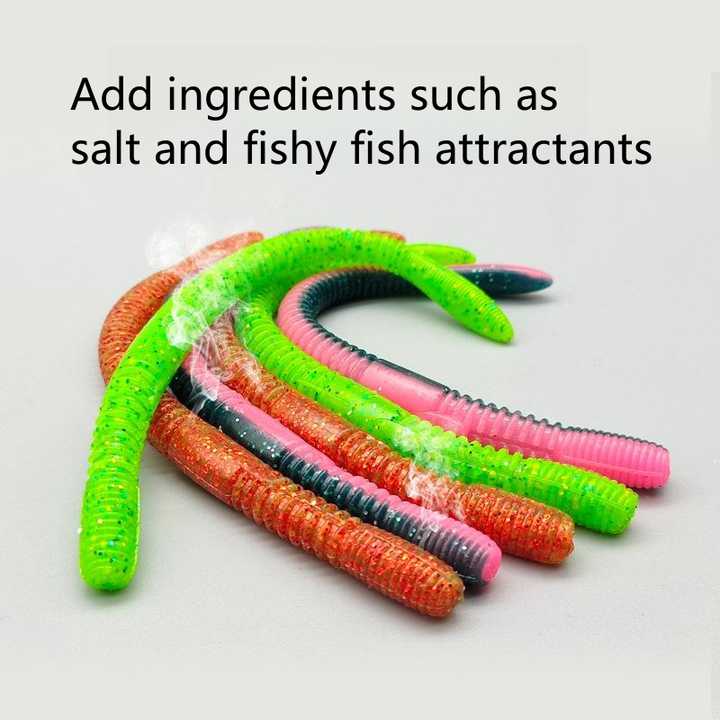 High Quality 12cm 4g 10pcs Straight Tail Soft Worm Plastic Lures Bass ...