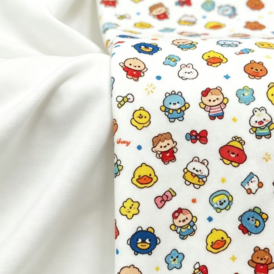 Cute Mini Cartoon Animal World Printed 100% Cotton Jersey Fabric Soft ...