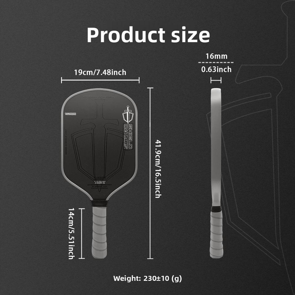 Honolulu J2NF EPP Core 16mm T700 Heat-pressed Carbon Fiber Pickleball ...
