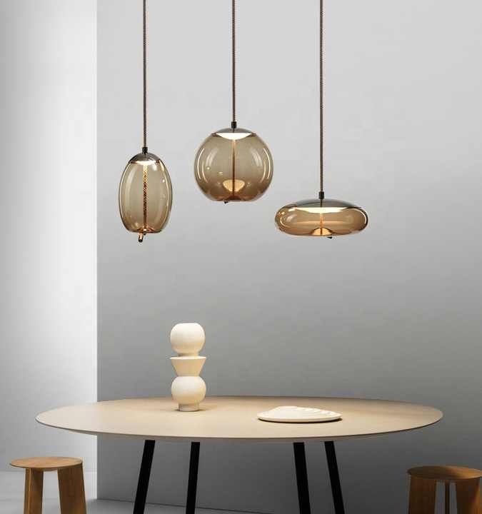 Nordic Glass Rope Pendant Light - Modern Chandelier