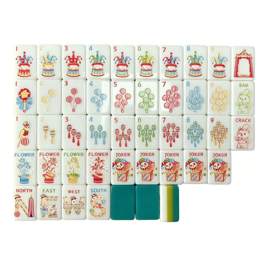 Luxury Circus Theme American Mahjong Tiles Custom Printed Acrylic ...