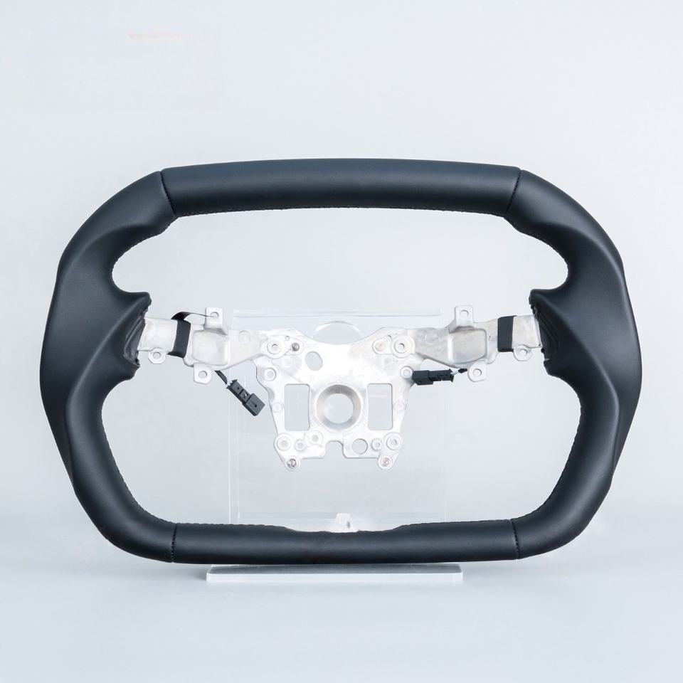 Custom Full Leather Steering Wheel Modification for Tesla Cybertruck ...