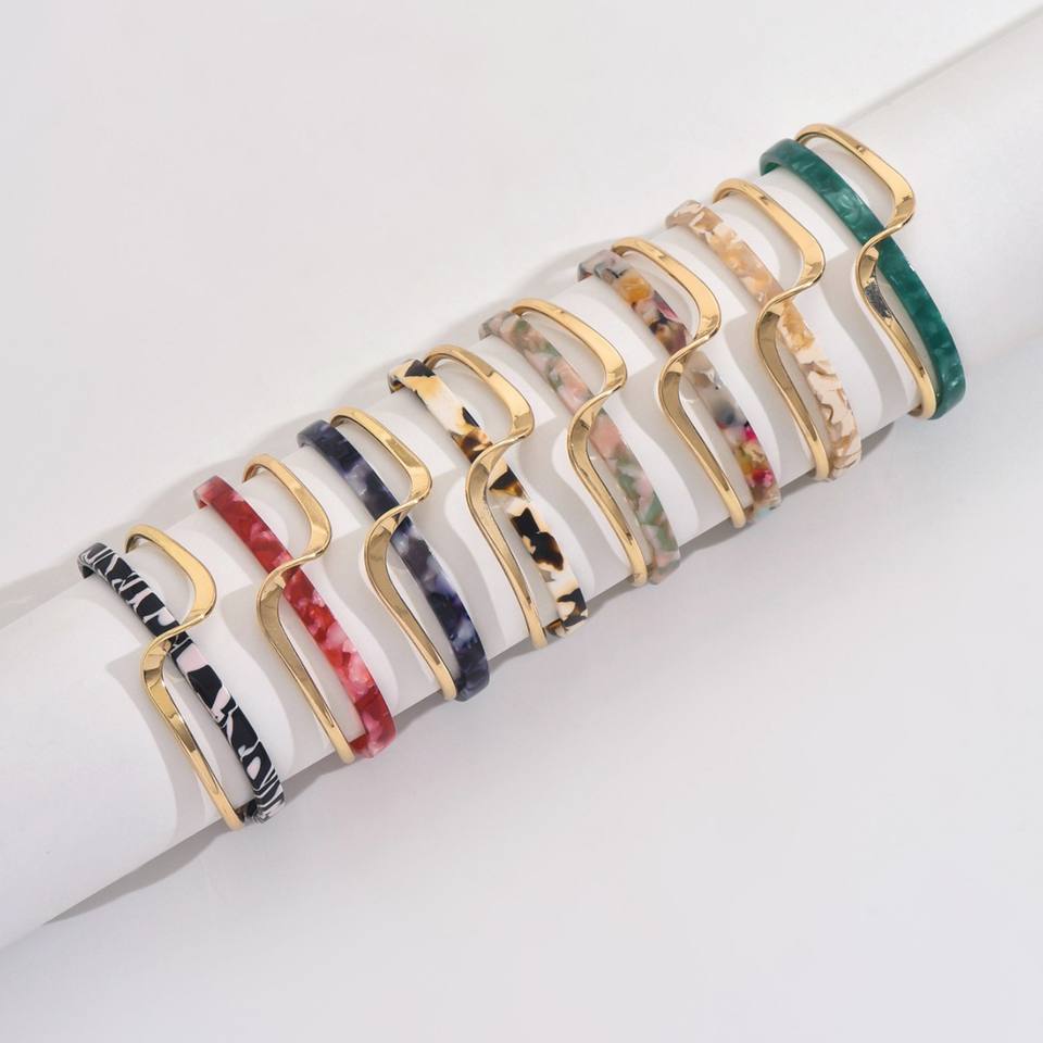 Hot Sale Light Luxury Irregular Bracelet Geometric Texture Vintage ...